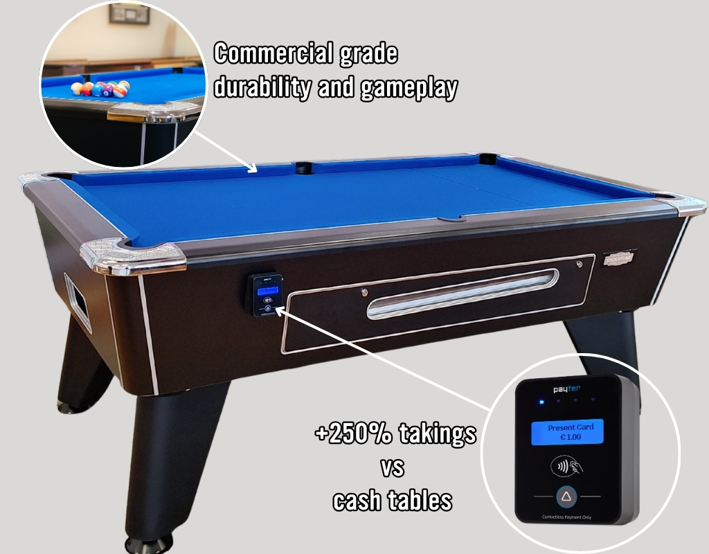 Signature Tournament Pro Edition Contactless Pool Table - 6ft, 7ft | Commercial Rental Available